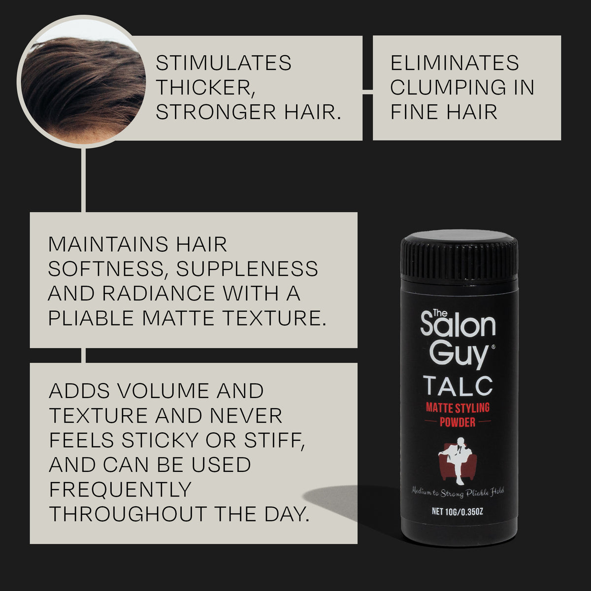 Talc - Matte Styling Powder - TheSalonGuy