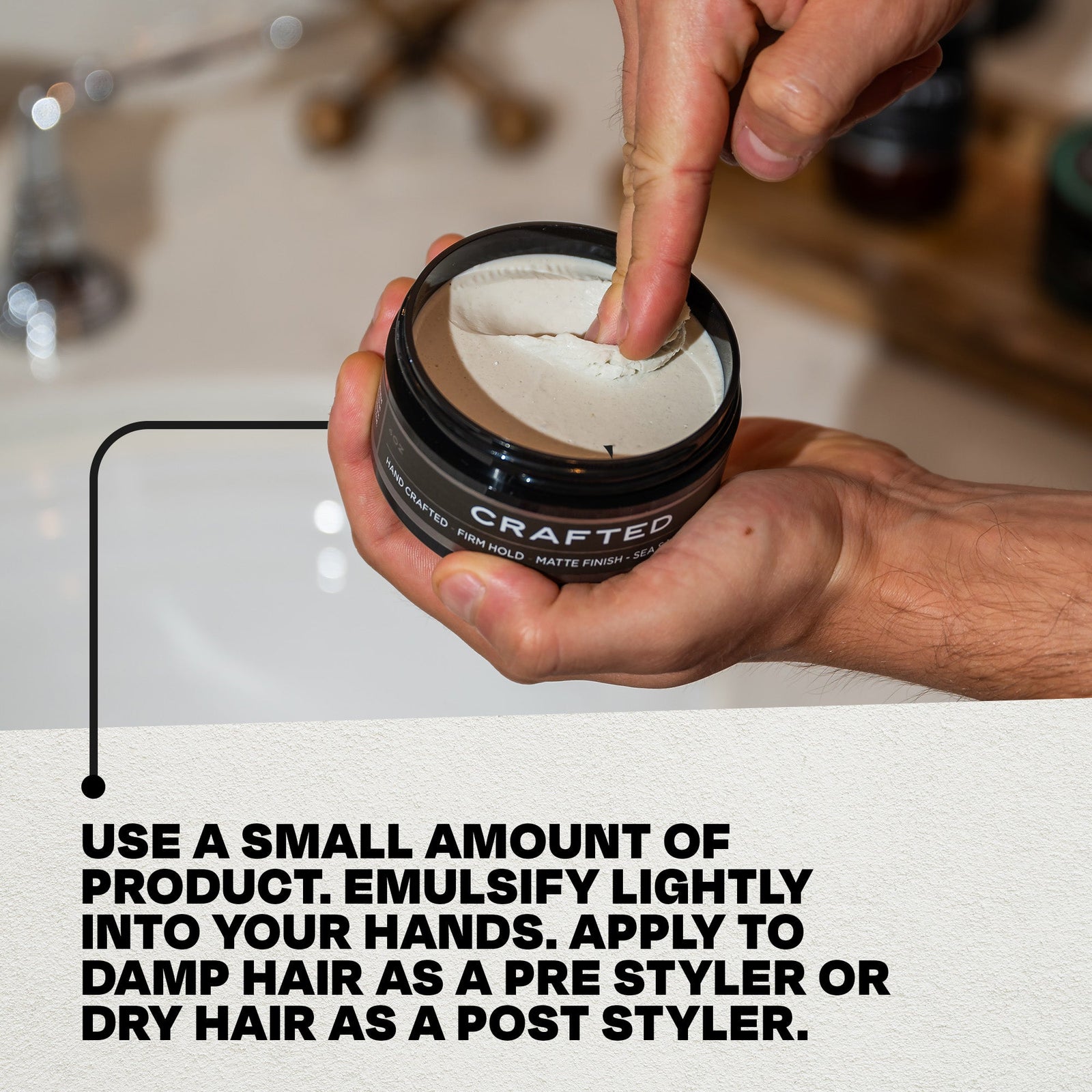 CRAFTED Sea Salt Paste | TheSalonGuy Matte Texture 4oz